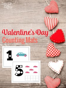 Free Valentine's Day Counting Mats - The Homeschool Village