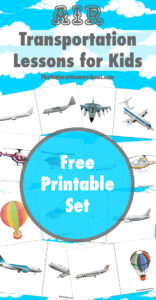 Air Transportation Printable Cards - The Homeschool Village