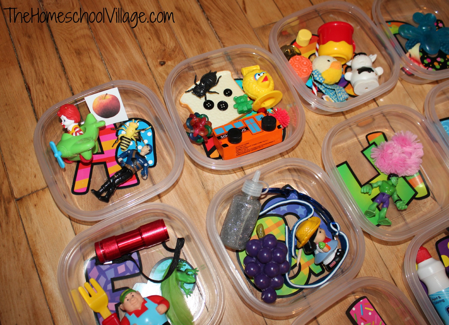 Organizing Preschool Alphabet Boxes - The Homeschool Village