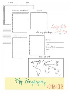 Free Biography Research Worksheets - The Homeschool Village