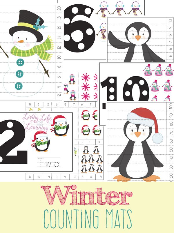 Free Winter Counting Mats - The Homeschool Village